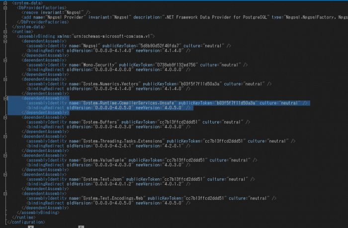 Nuget でNpgsql Unsafeのバージョン問題 | オレンジの国